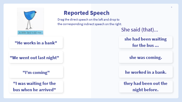 Reporting statements. | Genially