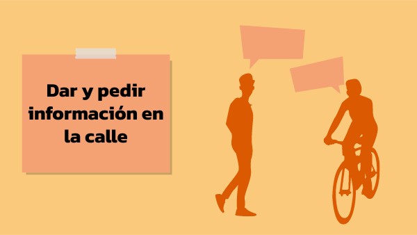 Dar y pedir información en la calle (infográfica) | Genially