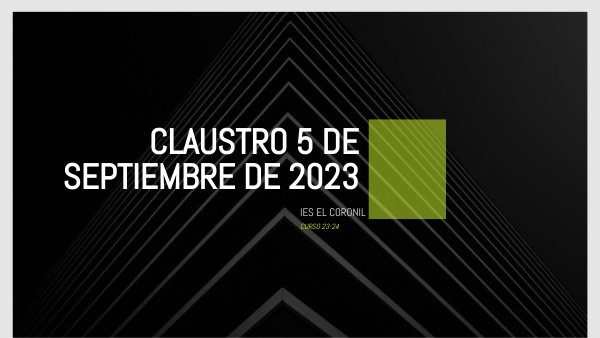 CLAUSTRO 5 SEPTIEMBRE 2023 | Genially