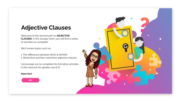 ADJECTIVE CLAUSES | Genially