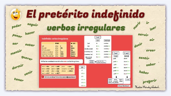 PRETÉRITO INDEFINIDO_verbos irregulares (1) | Genially