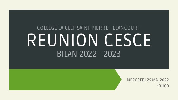CESCE BILAN FINAL 2022 2023 | Genially