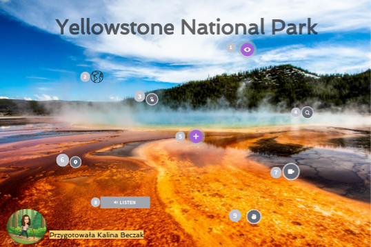 Interactive image of Yellowstone National Park | Genially