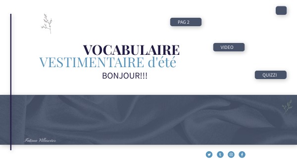 VOCABULARIO DE LA ROPA-FRANCES | Genially