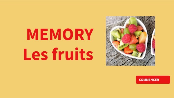 Memory les fruits | Genially