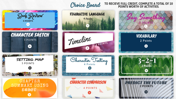 Unit 2 Choice Board (Option A) | Genially