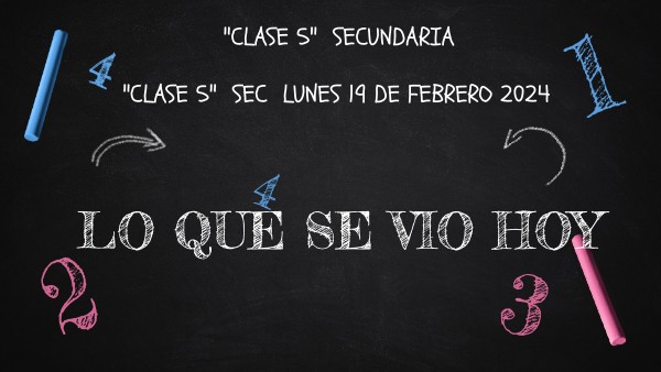 "CLASE 5" SECUNDARIA | Genially