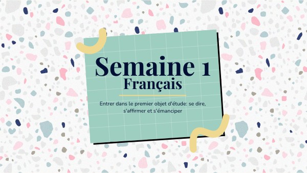 CAP- Semaine 1- cours 1 - Français | Genially
