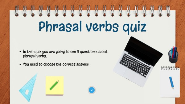 Phrasal verbs game | Genially