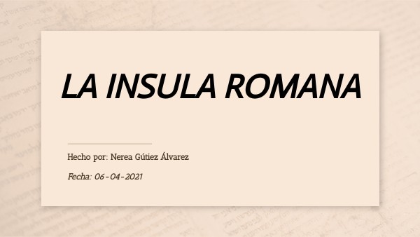La Insula | Genially
