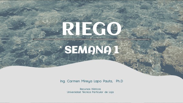 RIEGO - Sem3 - 1BIM | Genially