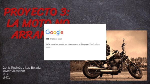M12: P3- La moto no arranca