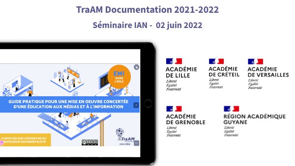 Présentation TraAM inter séminaire IAN