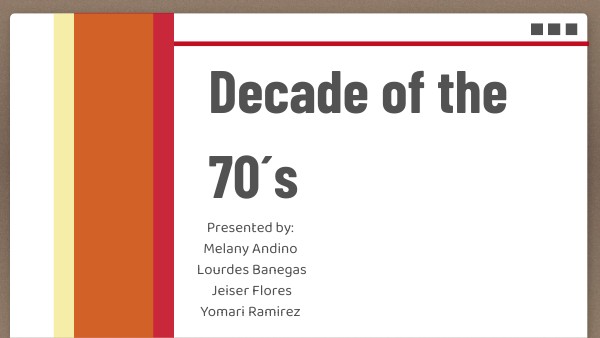 Decade 1970S | Genially