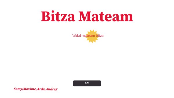 BITZA MATEAM Présentation ( Pizzeria pour le management)