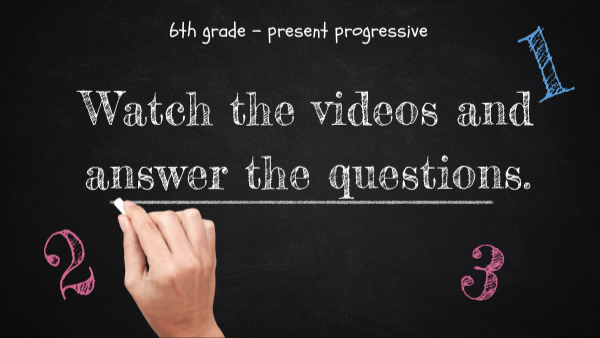 6th grade present progressive | Genially