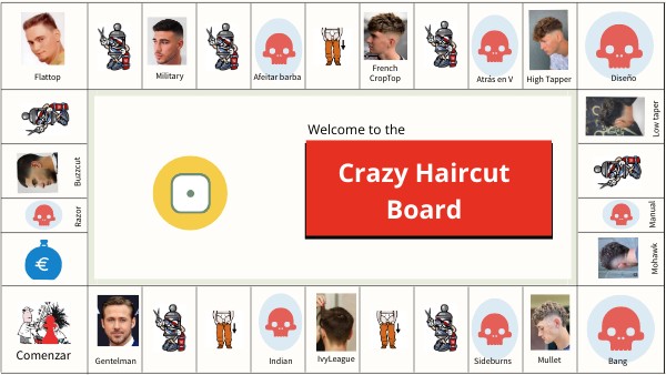 Crazy haircut board V2 | Genially