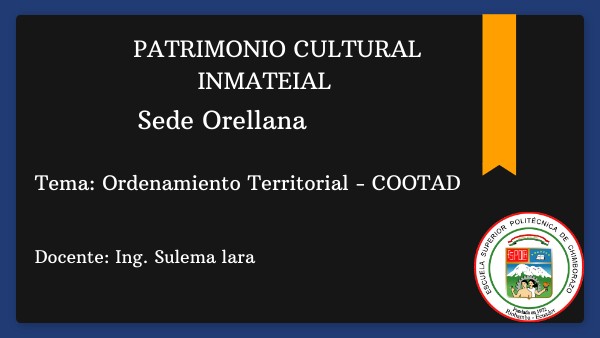 Ordenamiento territorial - COOTAD