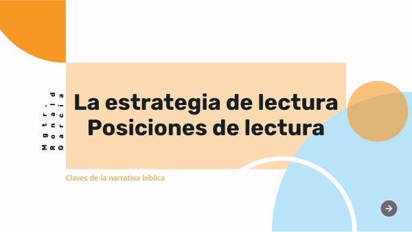 La estrategia de lectura: Posiciones de lectura