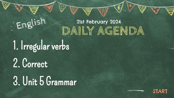 DAILY AGENDA 2ºB
