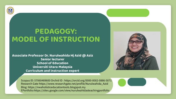 PEDAGOGY: MODEL OF INSTRUCTION | Genially