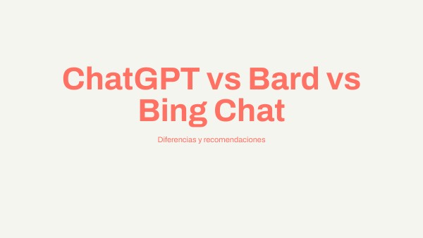 ChatGPT vs Bard vs Bing Chat | Genially