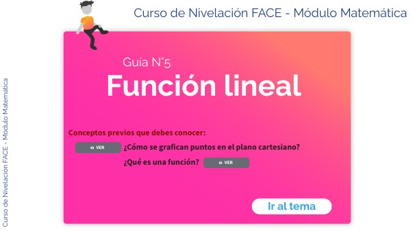 Función lineal - Nivelación FACE | Genially