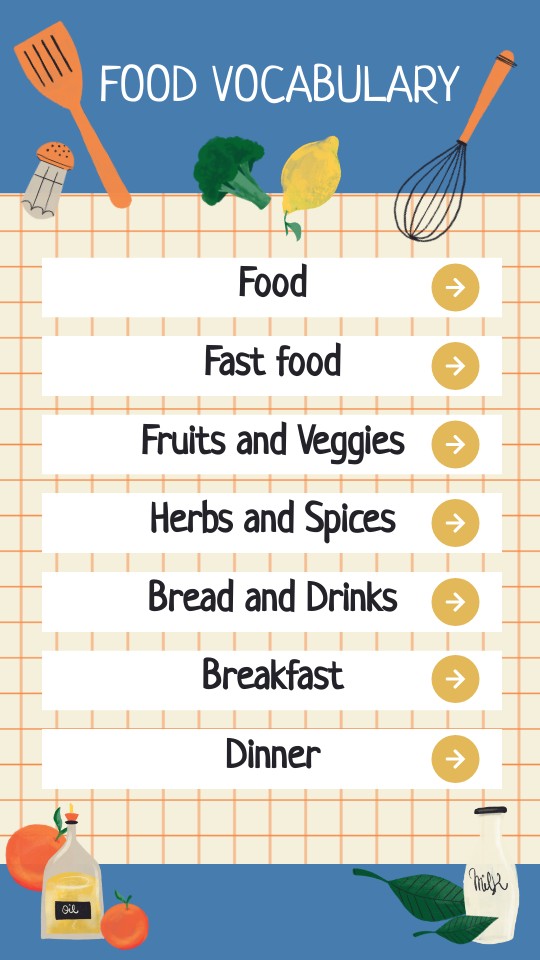 Food vocab | Genially