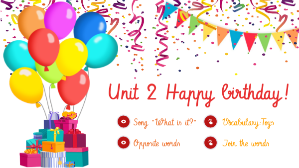 Happy birthday Unit 2 | Genially