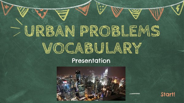 Urban problems vocabulary | Genially