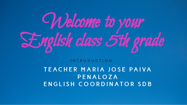 CLASS 1, INTRODUCTION