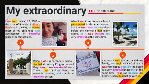 My extraordinary life timeline