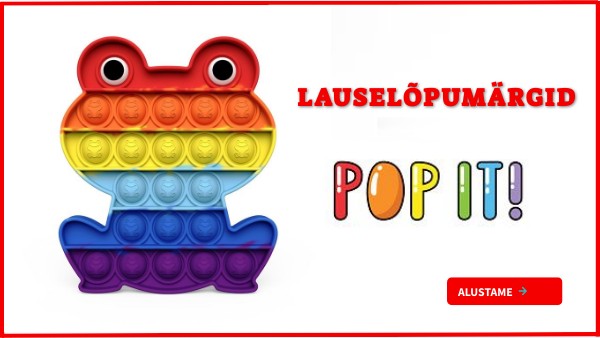 Lauselõpumärgid - pop it 2 | Genially