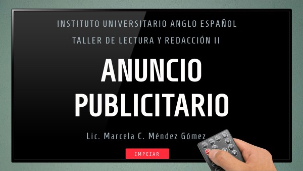 ANUNCIO PUBLICITARIO | Genially