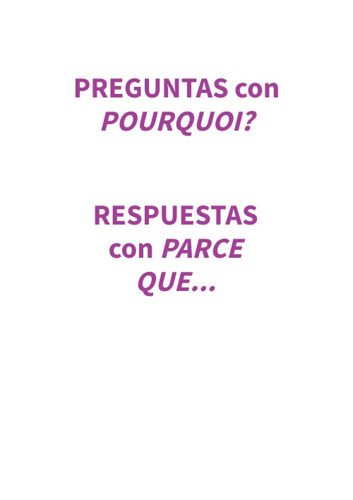 Questions avec Pourquoi?