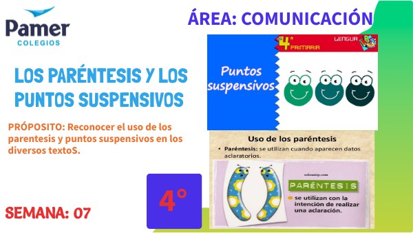 EL USO DEL PARENTESIS Y DOS PUNTOS | Genially