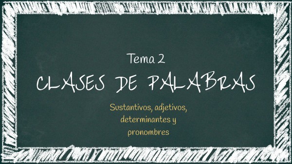 Clases de palabras