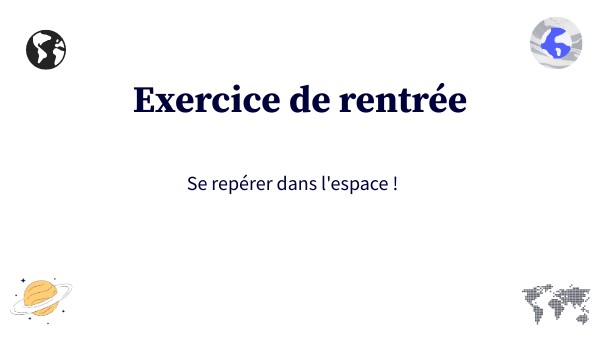 Exercice de rentrée 5e-4e