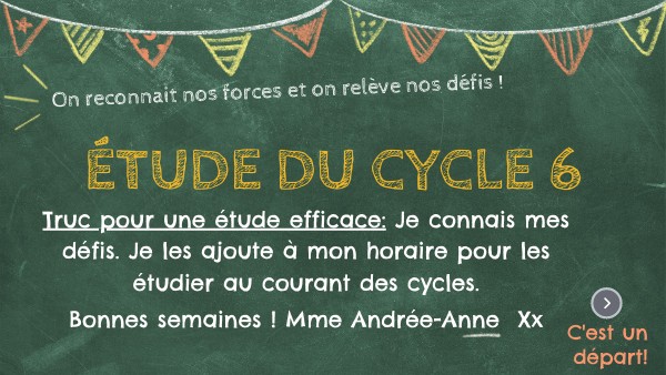 Étude du cycle 6 | Genially