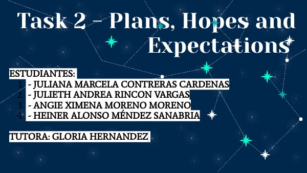 TASK 2 - Plans, Hopes and Expectations