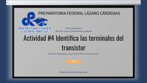 Actividad #4 Identifica las terminales del transistor | Genially