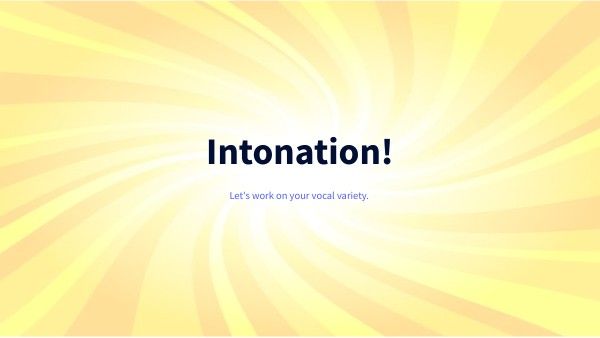 Intonation | Genially