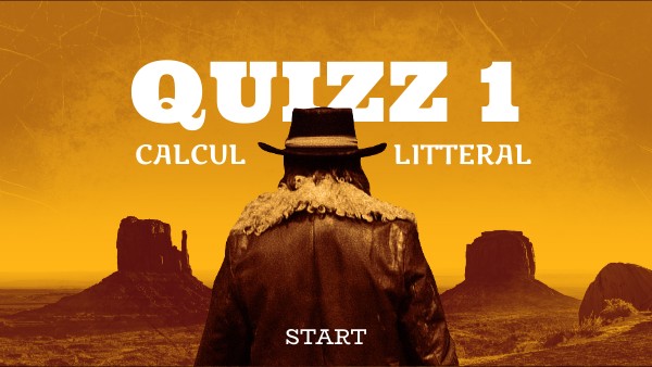 Calcul littéral 4e QUIZZ 1 | Genially