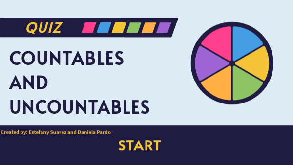 Countable and uncountables | Genially