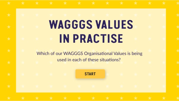 Organisational values scenarios | Genially