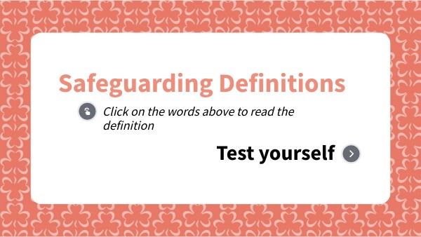 Safeguarding Definitions