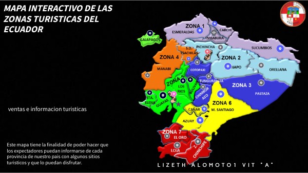 MAPA INTERACTIVO DE LAS ZONAS TURISTICAS DEL ECUADOR | Genially