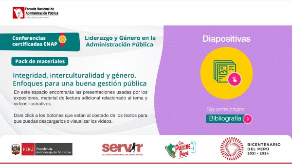 Integridad, interculturalidad y género. Enfoques para una buena gestió | Genially