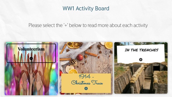 WWI Choice Board | Genially
