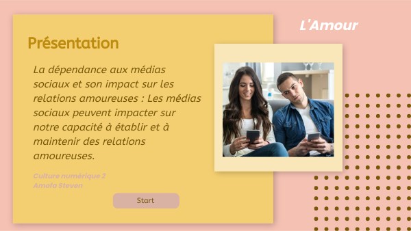 AMOUR : la dépendance aux médias sociaux et son impact